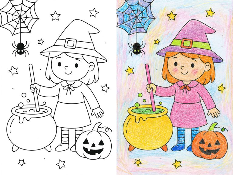 Dibujos de Halloween para Colorear (PDF Imprimibles Gratis) 2025